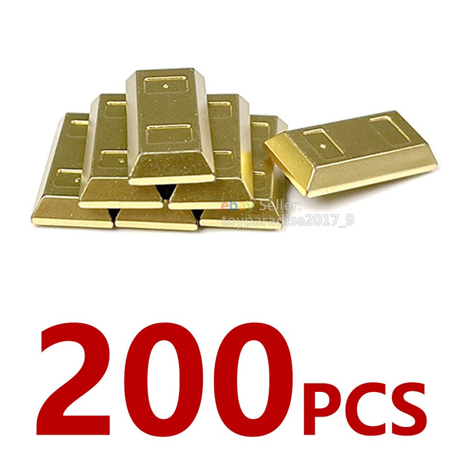100PCS Metallic Color Gold Bullion Ingots Bars Pieces 21322 Set Lot ...
