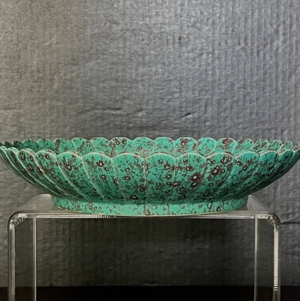 Antique Qing dynasty Emperor Qianlong Imperial turquoise green glaze ...