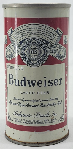 Budweiser Lager/Anheuser-Busch Inc. ~ Alum/Steel 16oz. Can ~ Empty ...