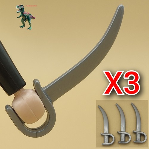 X3 Playmobil Pirate Sword-Yankee Soldier-Confederate-English Officer ...