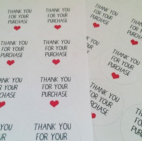 Thank You For Your Purchase Packaging Business Parcel Round Stickers ...