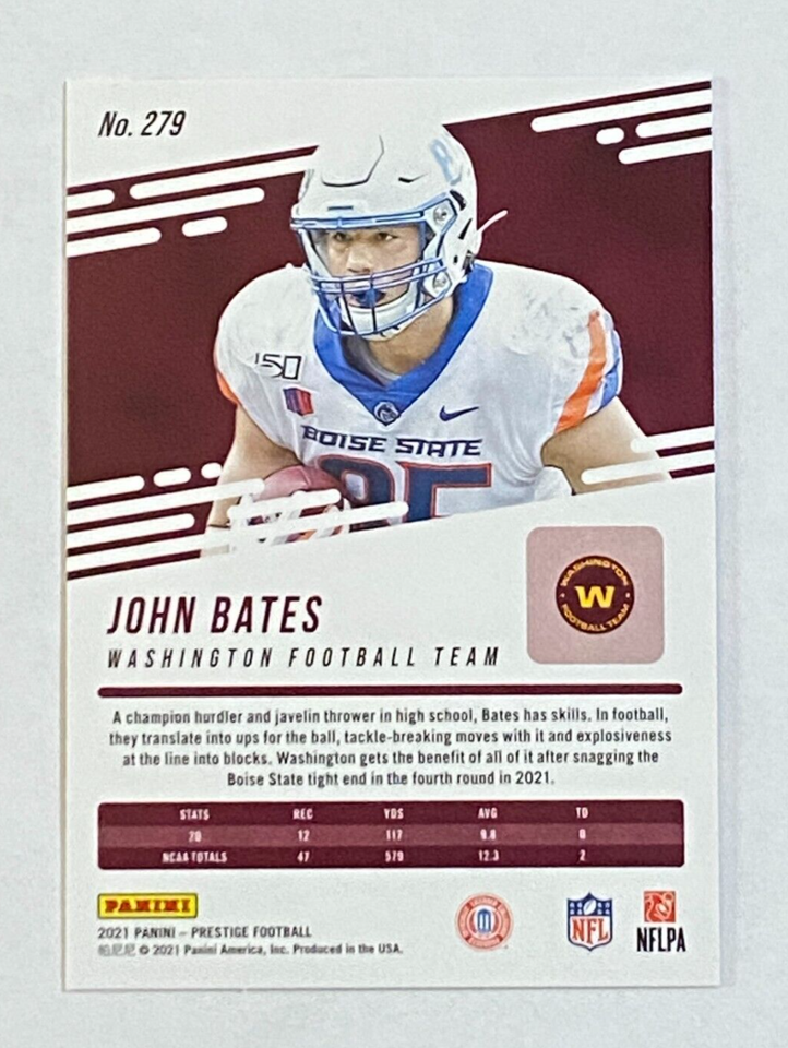 2021 Panini Prestige Rookie #279 John Bates Washington Commanders | eBay