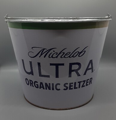 Michelob Ultra Organic Seltzer Beer Metal Ice Bucket With Handle | eBay