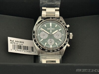 SEIKO SSC933 Prospex Speedtimer Solar Chronograph GREEN SSC933-NEW | eBay