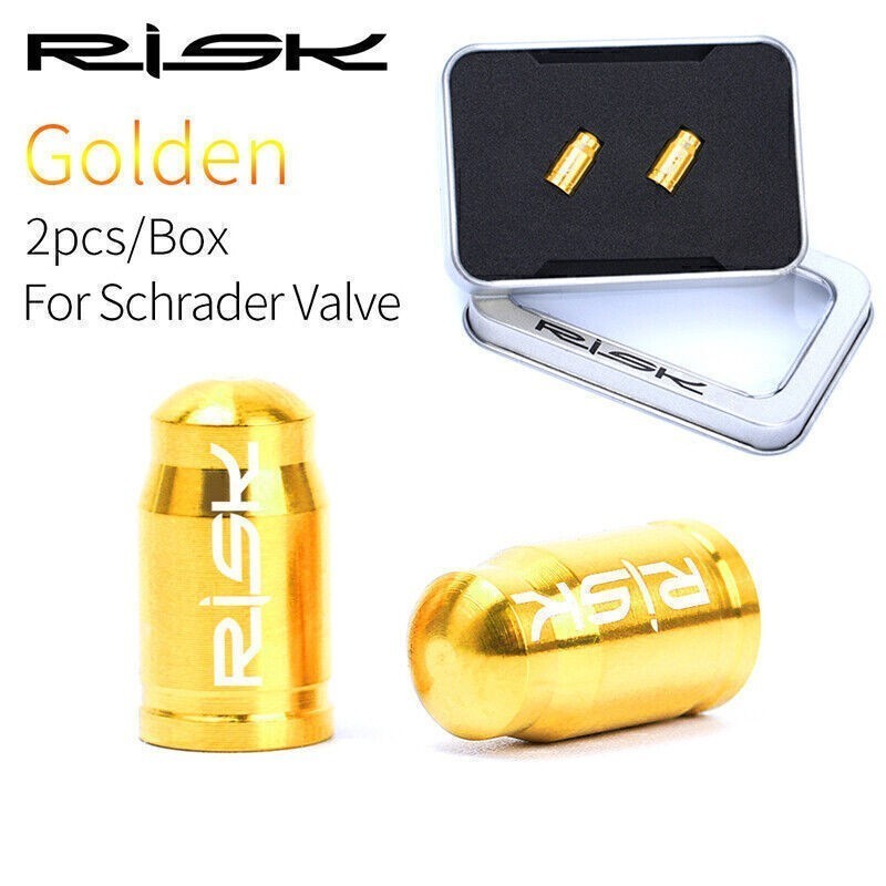 2PCS Titanium Alloy Bicycle Mountain Road Bike Tire Valve Cap Adapter ...