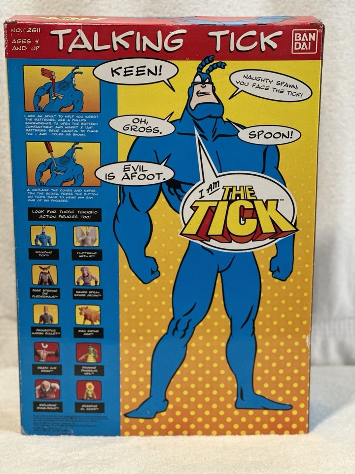 The Talking Tick 16" Poseable figure by Bandai, says 6 phrases | eBay
