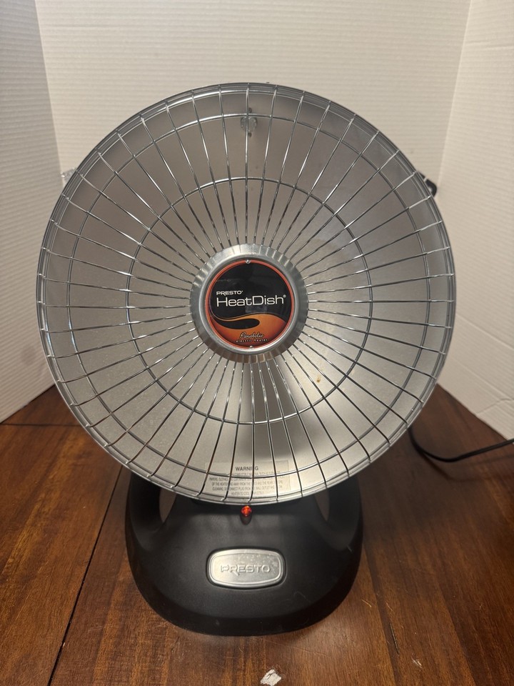 Presto Heat Dish Parabolic Electric Heater (0792401) Portable Tested ...