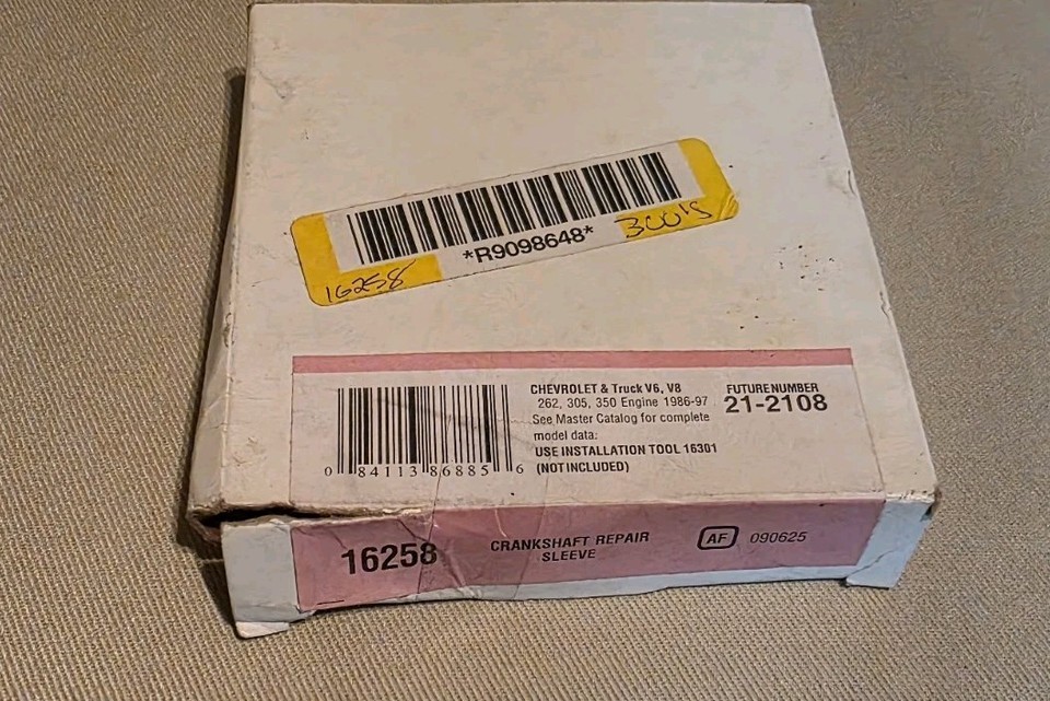 Fel-Pro 16258 Engine Crankshaft Repair Sleeve Rear Small Block GM Chevy ...