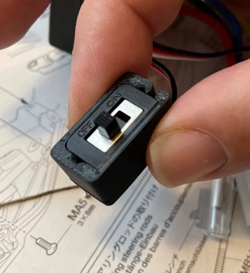 3d Printed Switch Mount Adapter For Hobbywing 1060 ESC to Tamiya Hole ...