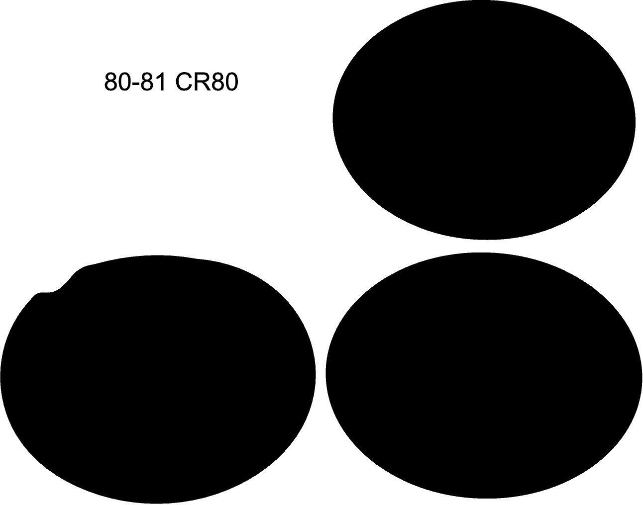 80 81 1980 1981 Honda CR80 CR 80 Number Plate Background Decal Sticker ...