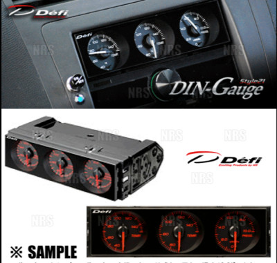 Defi DF14404 DIN-Gauge Triple Gauge Needle: red, Scale: red, Night: red ...