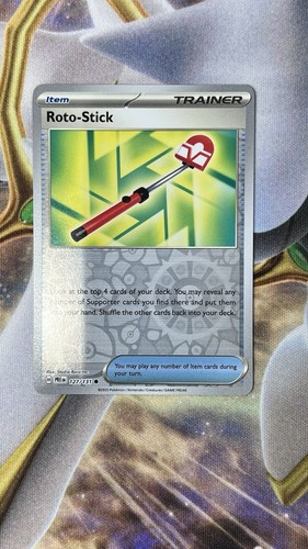 Roto-Stick 127/131 Prismatic Evolutions Reverse Holo Pokemon NM | eBay UK