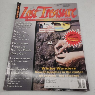 Lost Treasure Magazine November 2001 Hunters Guide Metal Detector ...