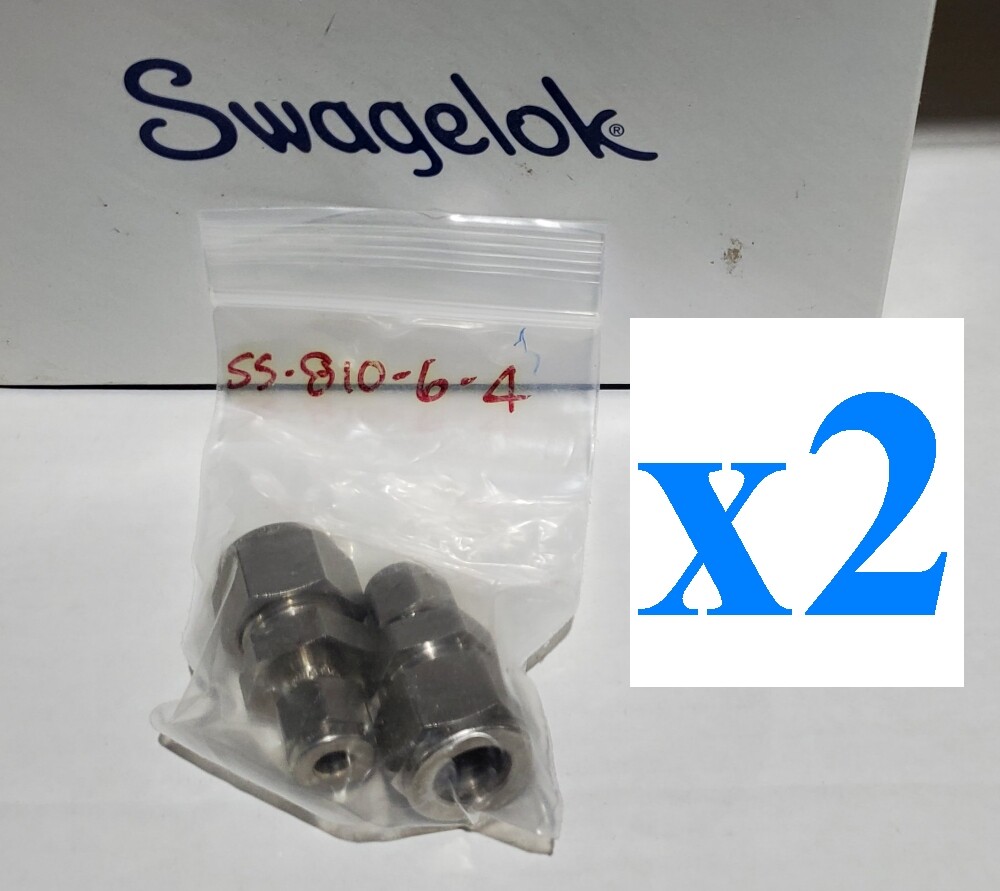 x2 NEW Swagelok SS-810-6-4 Fitting, Reducing Union, 1/2 in. x 1/4 in ...