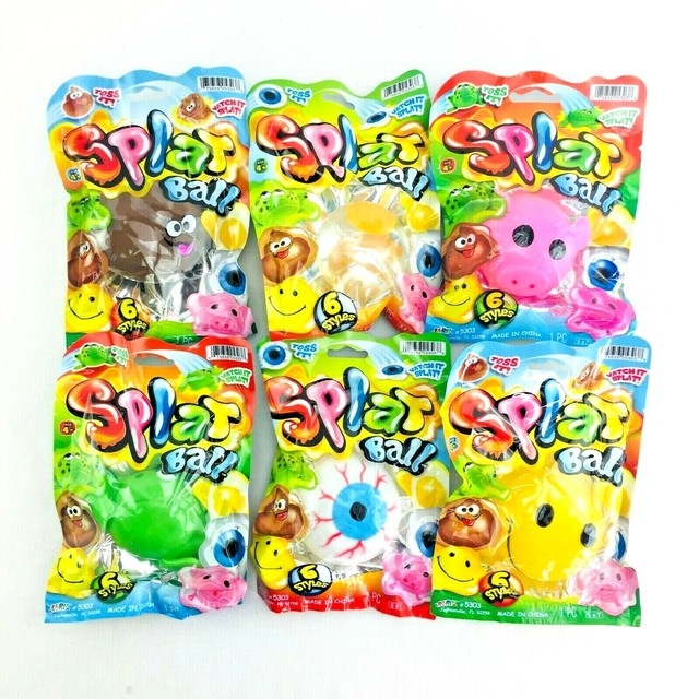 Splat Ball Poop Emoji Poo Squishy Stress Toy Water Filled Snaps Back 2 ...