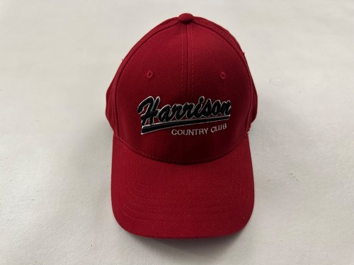 Harrison Country Club Embroidered Graphic Red Fitted Baseball Cap Hat ...
