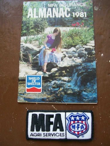 1981 MFA Almanac MFA Insurance, MFA Agri Services Patch Columbia ...