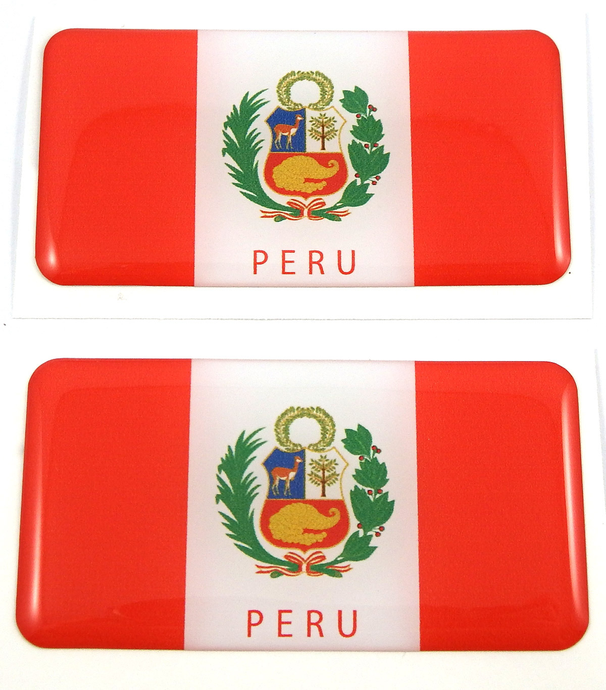 Peru peruvian flag domed decal 3D sticker emblem 2.6" se tof 1 or 2 | eBay