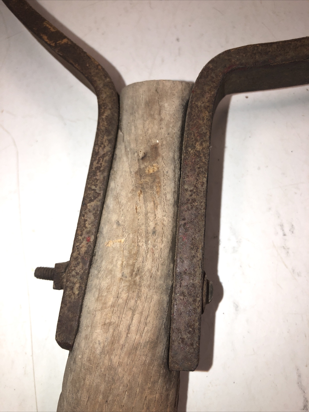 Vintage Weed Grass Trimmer Sling Blade Wood Handle Rustic Sickle Wacker ...