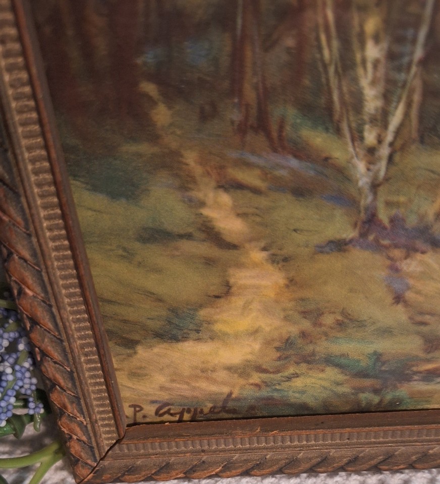 Charles P Appel Print C. P. Appel Artist 1857-1928 RARE Antique wood ...