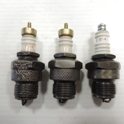 Vintage Champion C-4 Spark Plugs Pre-War Flathead Ford Hot Rod / Rat ...