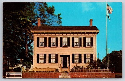 Vtg Postcard Abraham Lincoln Home Springfield Illinois History Family ...