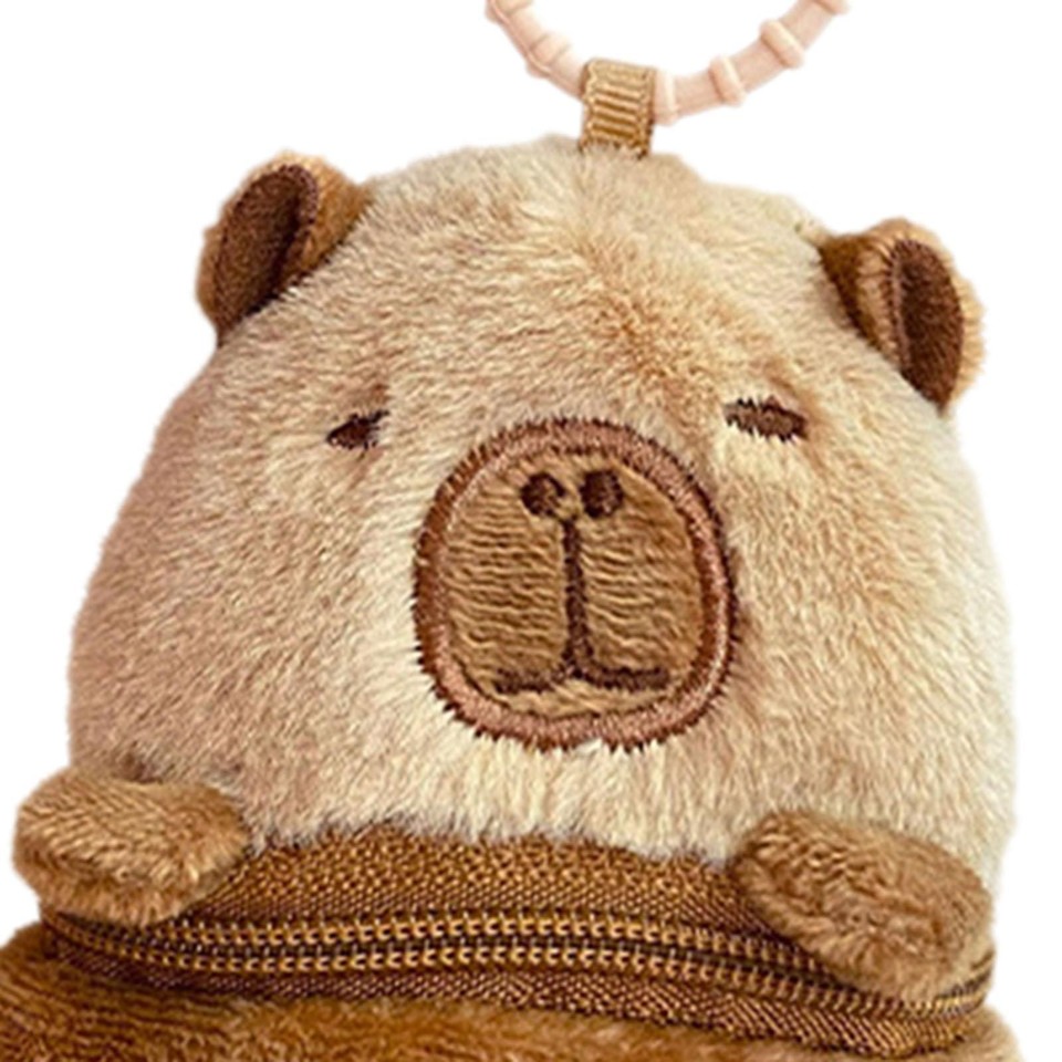 Capybara Purse Zipper Closure Toy Pouch Cartoon Purse Stuffed Animals ...