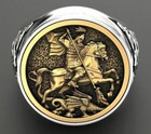 Iconographic St George Signet Dragon Men's Gorgeous Ring In 935 ...