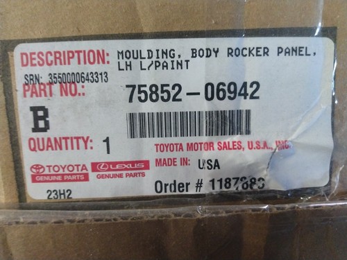Toyota OEM 2018 Camry Exterior-rocker Molding Left 7585206942 for sale ...