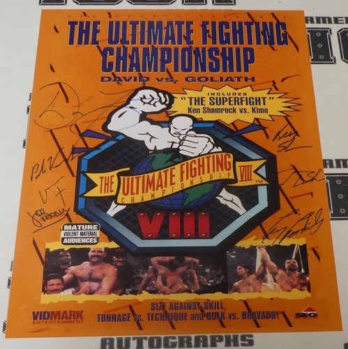 Ken Shamrock Don Frye Kimo Jerry Bohlander +3 Signed UFC 8 16x20 Photo ...