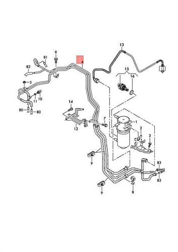 Genuine VW Amarok S6B S7A S7B Fuel Line 2H6130308A | eBay