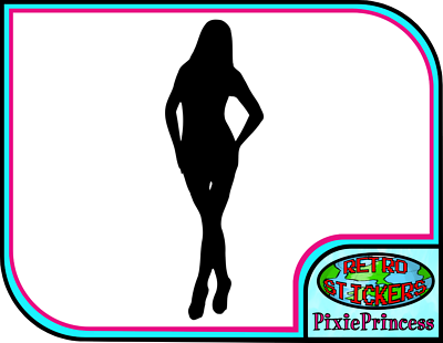 Sexy Lady Woman Fun M Vinyl Sticker Laptop Truck Car Bike Wall Poster ...