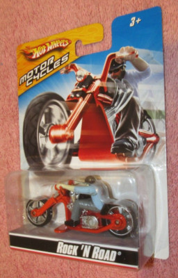 Red Rock 'N Road Motorcycle w/ Rider - 2008 Hot Wheels Motorcycles ...