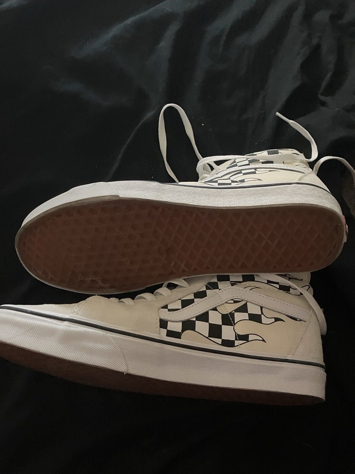 Size 11 - VANS Sk8-Hi Checkerboard Flame | eBay