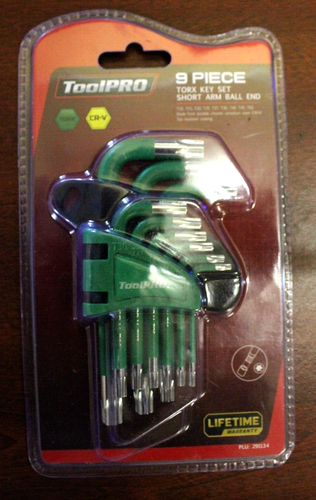 ToolPRO 9 Piece SHORT ARM BALL END TORX HEX KEY SET Brand New | eBay ...