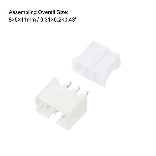 2mm Connector 3 Pin Male Female Header 3-Pin Housing Crimp DIP 50 Set ...