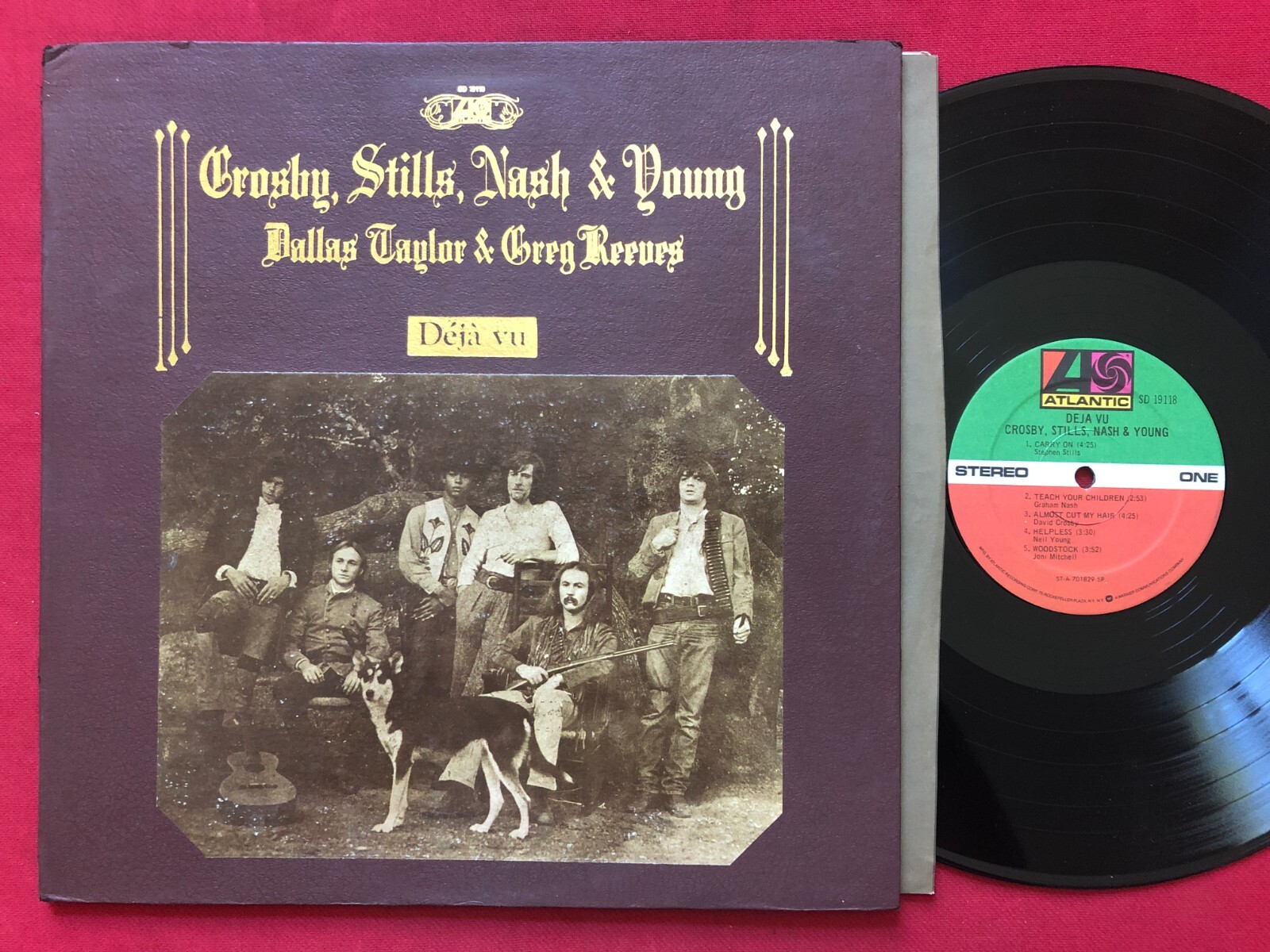 CROSBY STILLS NASH & YOUNG ~ DEJA VU LP (1977) VG+/VG+TEXTURED JACKET ...