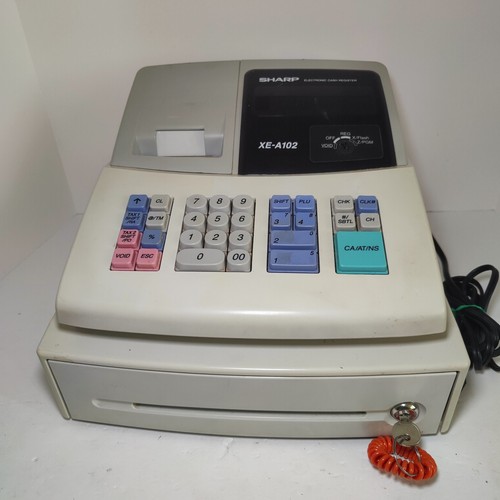 Sharp XE-A102 Entry Level Electronic Cash Register Tested Working But ...