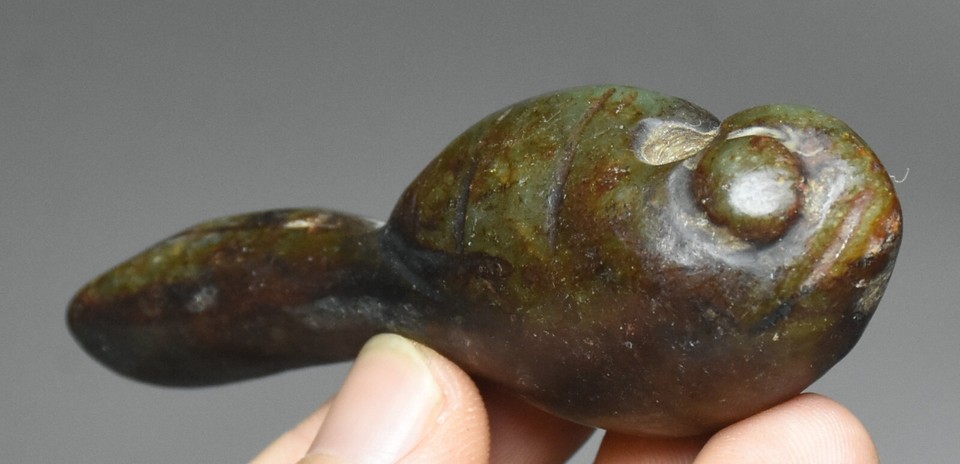 8CM Chinese Hongshan Culture Old Jade Carved Animal Cicada Cicala ...