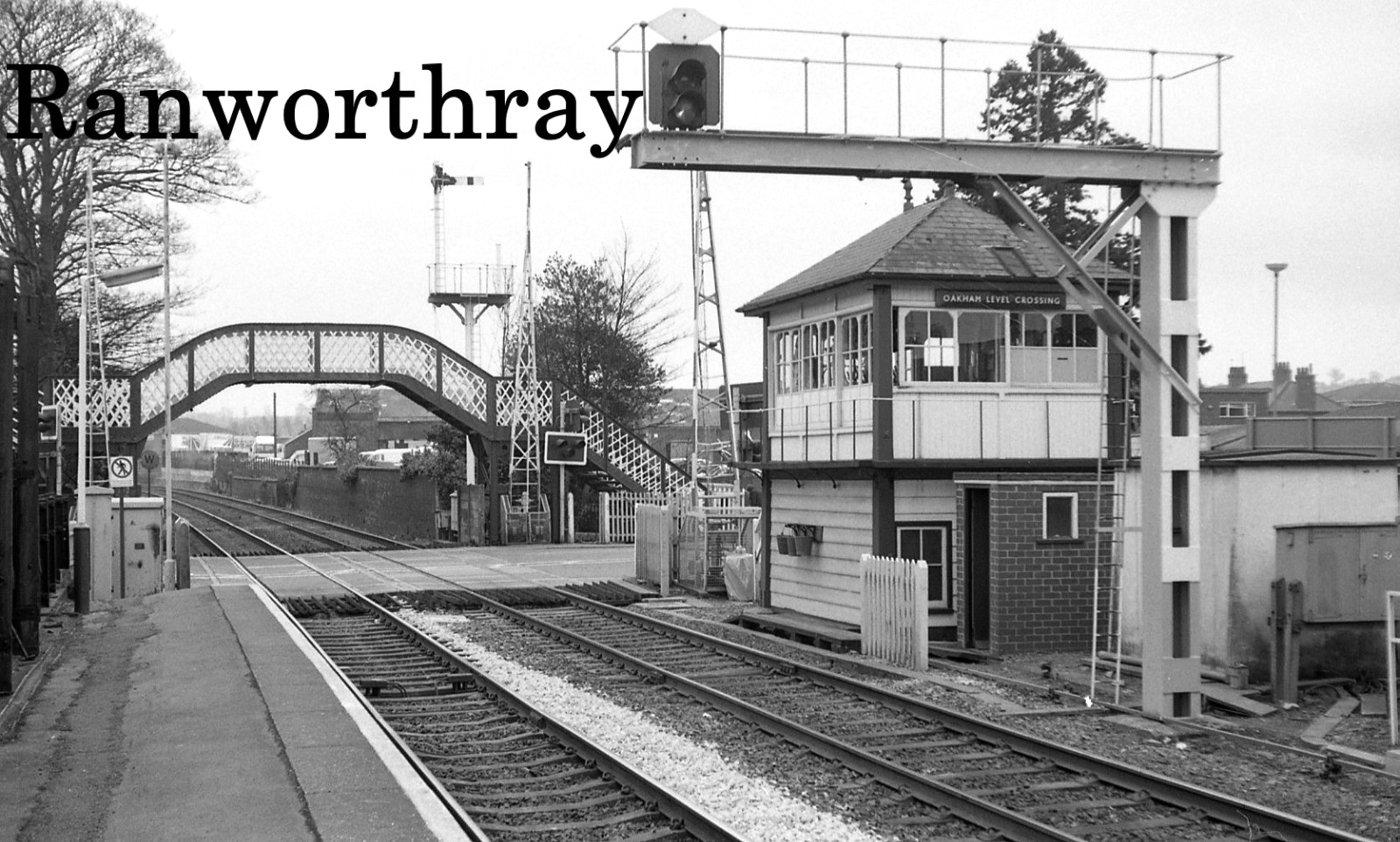 Orig Railway Negative Oakham Level crossing Signal Box Rutland 1988 ...
