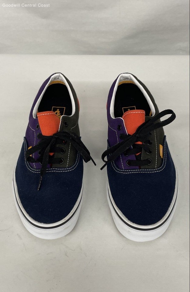 VANS Men's Multicolor Colorblock Canvas Low Top Casual Skate Shoes Size ...