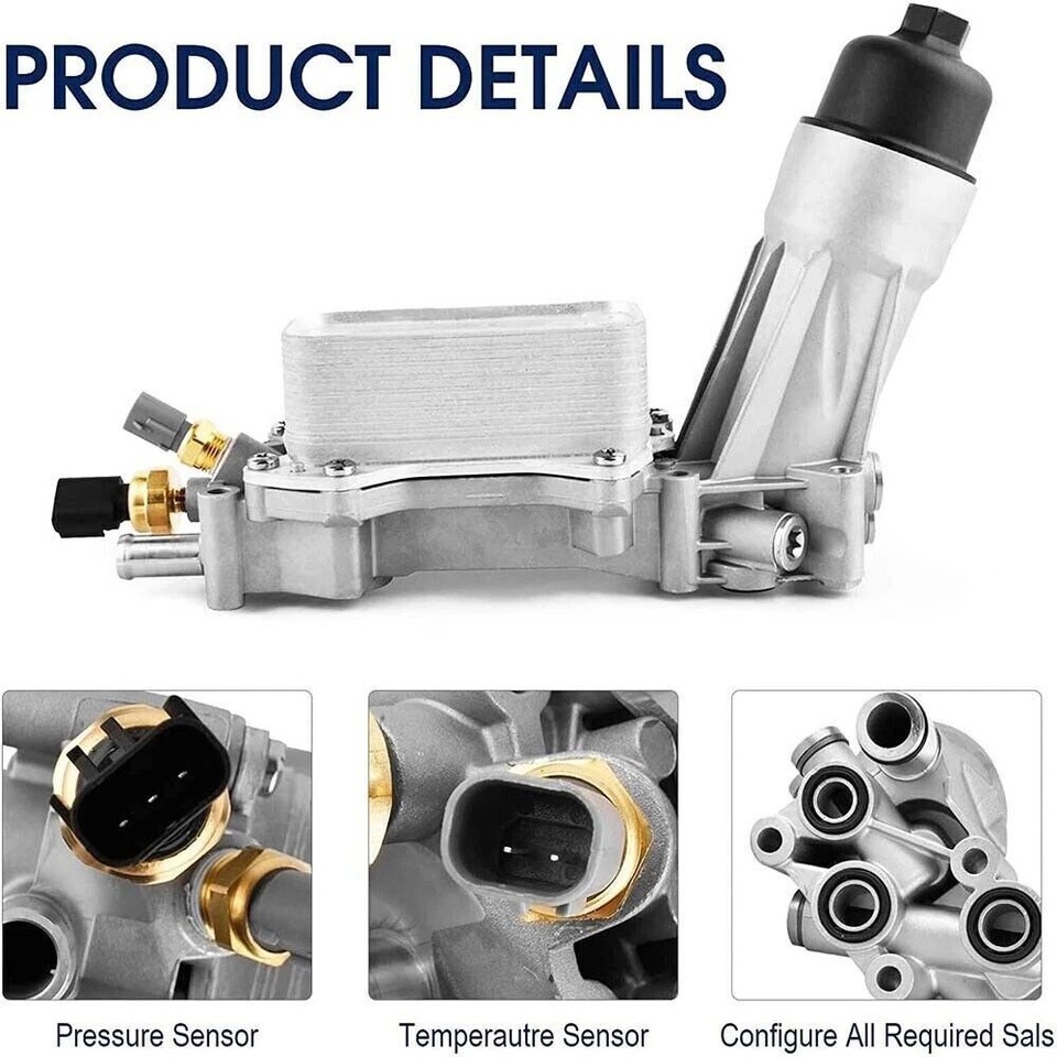 Aluminum Engine Oil Coolant Filter Housing Assembly For Jeep Grand ...