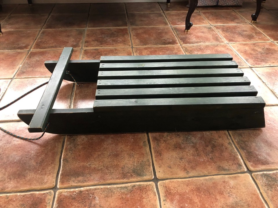 Handmade Lovely , Strong Sturdy Wooden Sledge - Sled | eBay UK