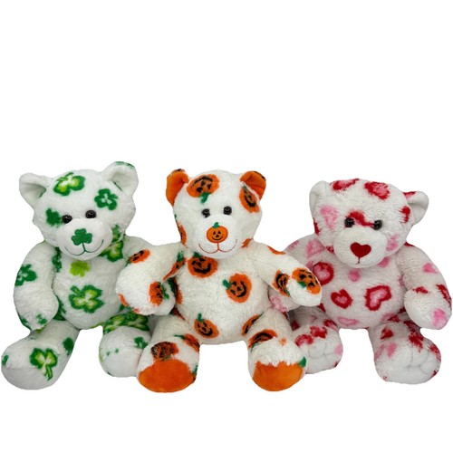 Lot Of 3 Holiday Build A Bears Halloween Valentine’s Day & St. Patrick ...