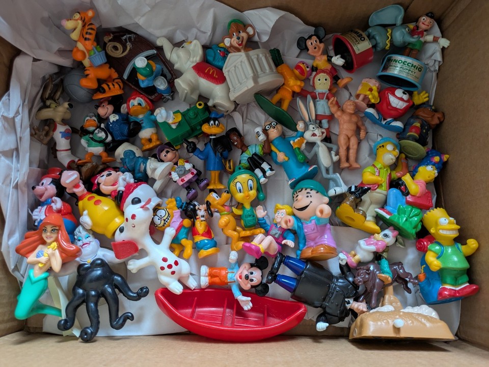 Vintage Toys Lot Of 44 1960s-90s Disney, Simpsons, McDonald's, WB ...