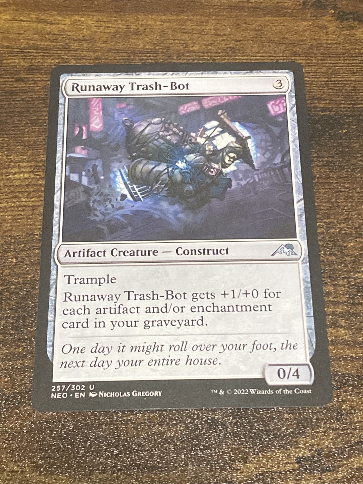 Runaway Trash-Bot (257) Kamigawa: Neon Dynasty MTG Magic The Gathering ...