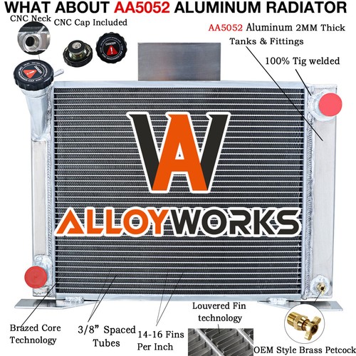 3-Row Aluminum Radiator For 1982-1994 1989 Ford Ranger V8 Engine ...