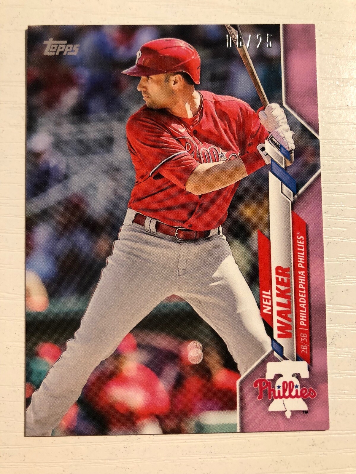 2020 Topps On Demand Mini Pink Parallel Neil Walker Phillies U123 /25 ...