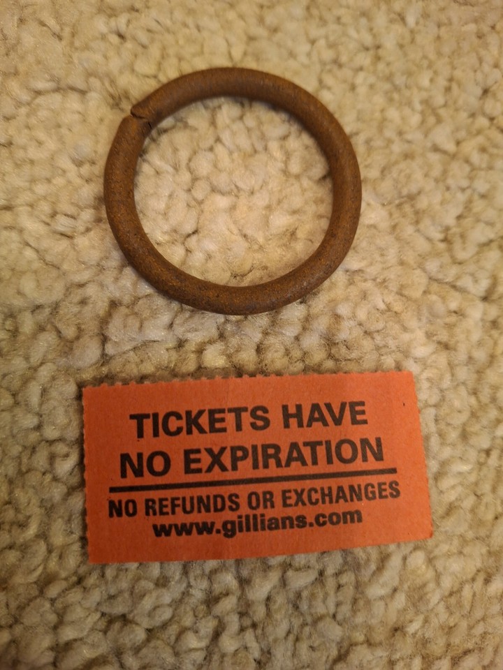 Vintage Ocean City NJ Carousel Merry-Go-Round Ring & Ticket Gillians ...