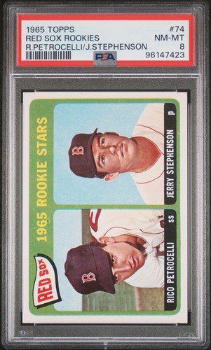 1965 TOPPS R.PETROCELLI/J.STEPHENSON #74 RED SOX ROOKIES PSA 8 | eBay